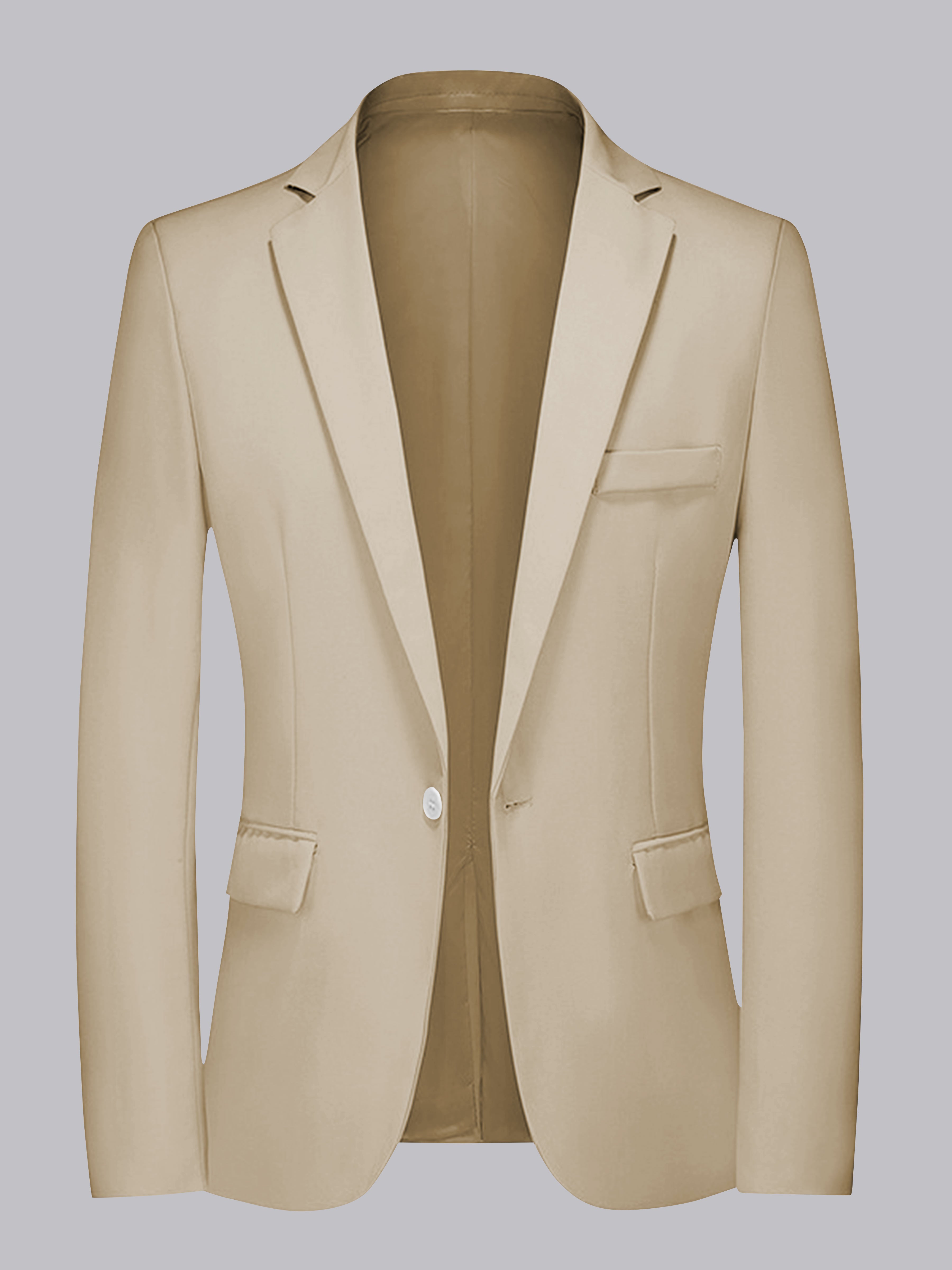 Casual Men's One Button Notch Lapel Suit Jacket