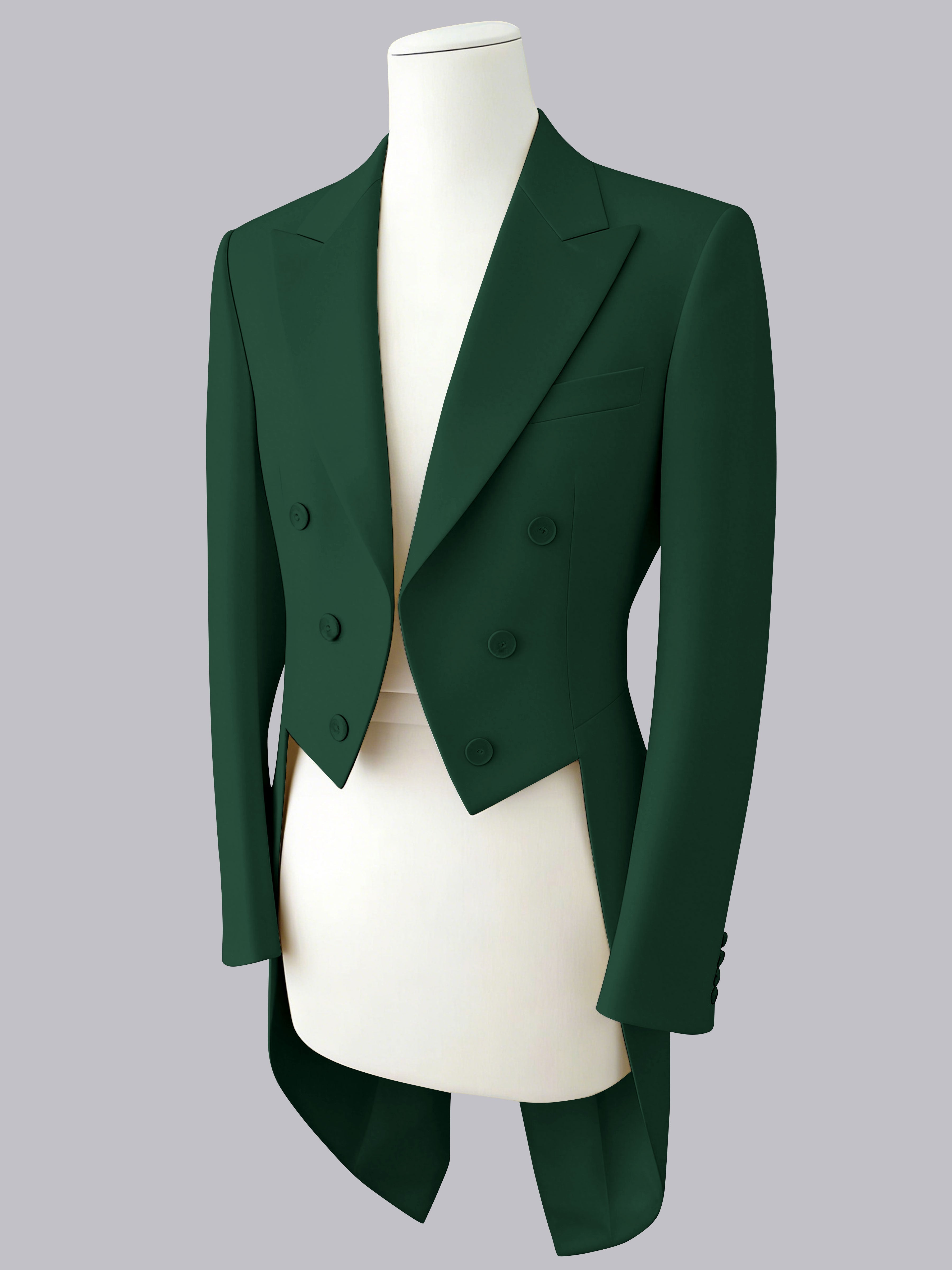 Dapper Men's Peak Lapel Back Hem Suit Jacket