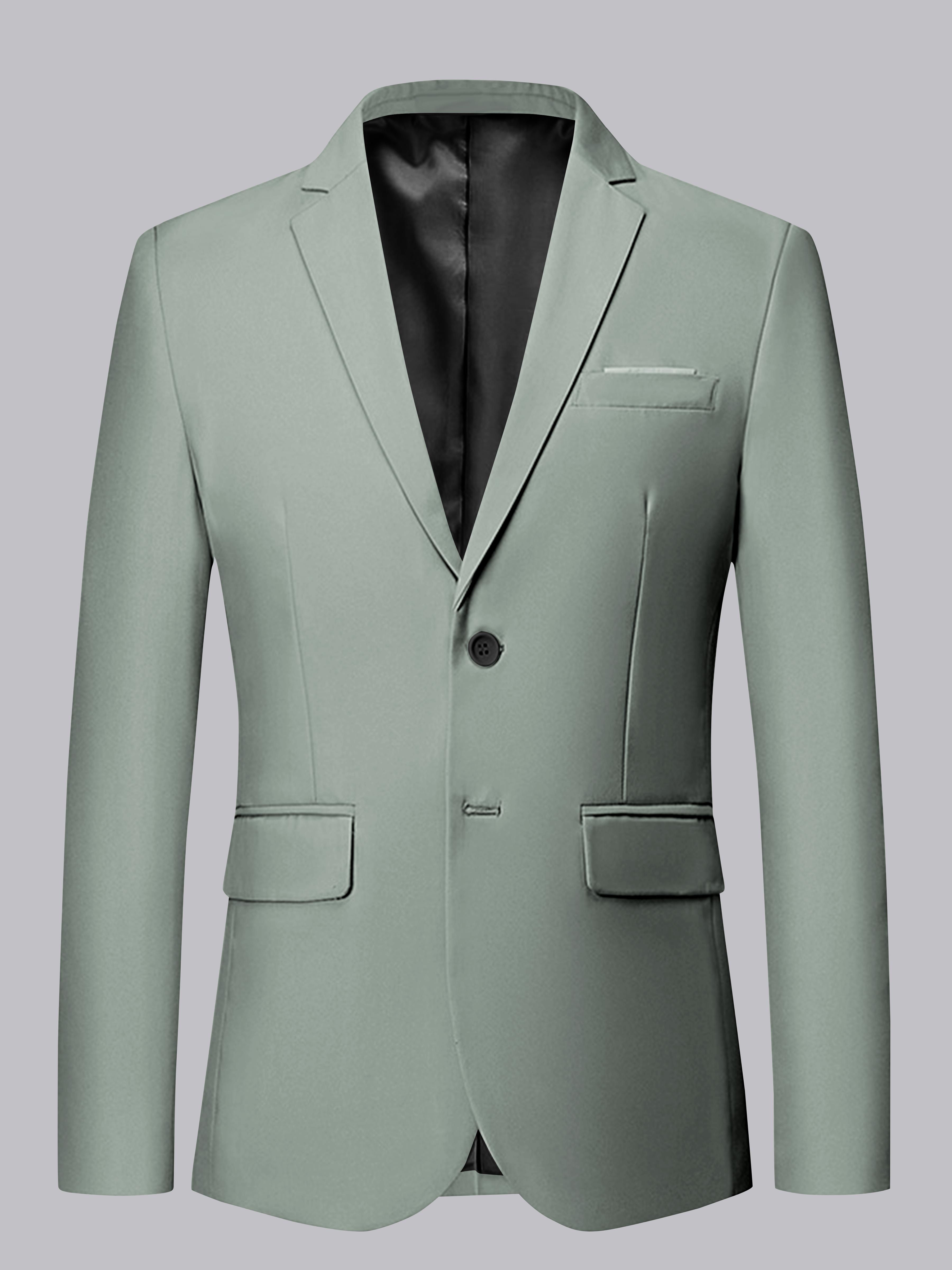 Elegant Men's Uni Two Buttons Notch Lapel Suit Jacket